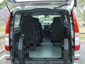 Mercedes Benz Vito Rear View Layout Lift Unfold Position | Tramanco